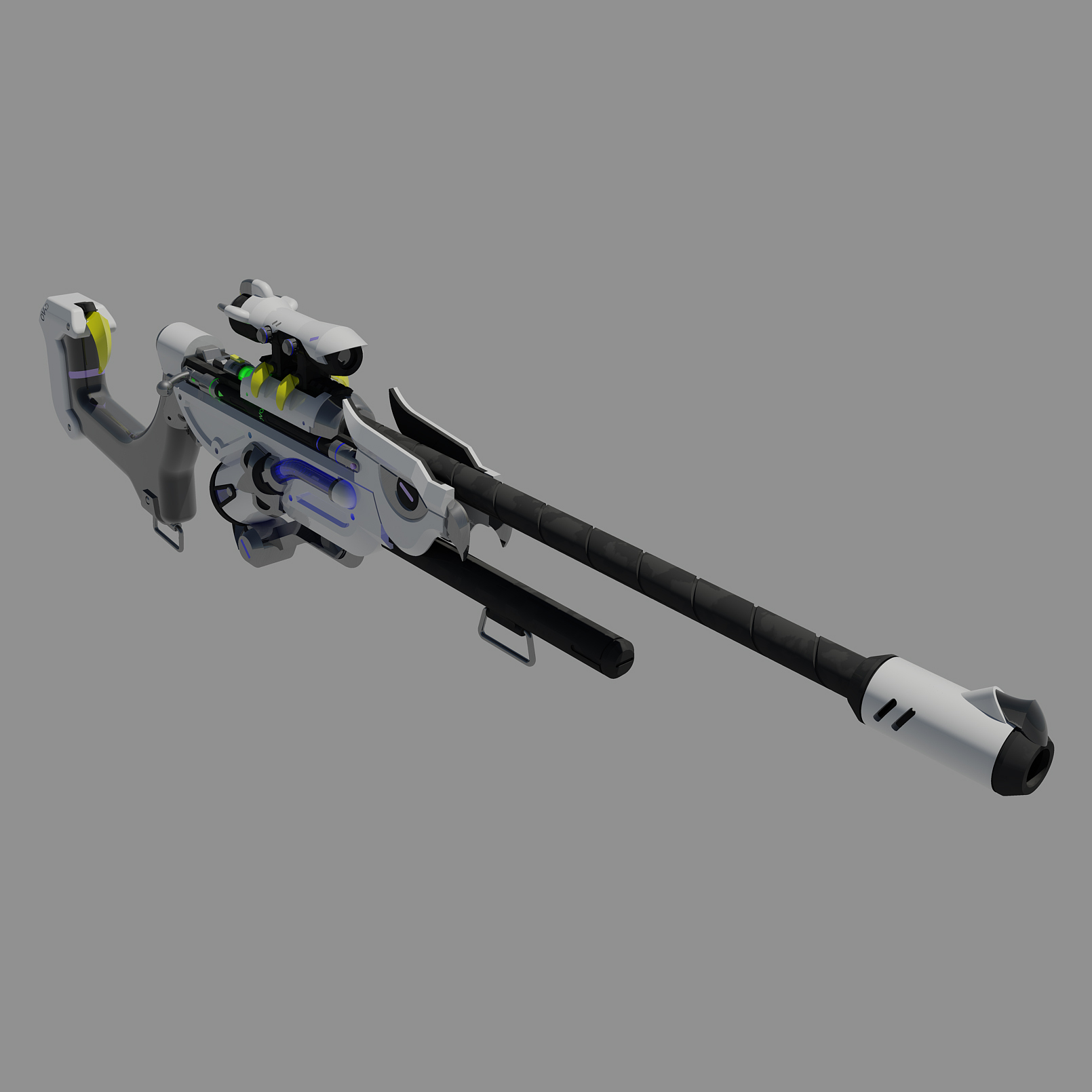 3D file Overwatch Ana Amari Sniper Biotic rifle Snow owl skin Winter ...