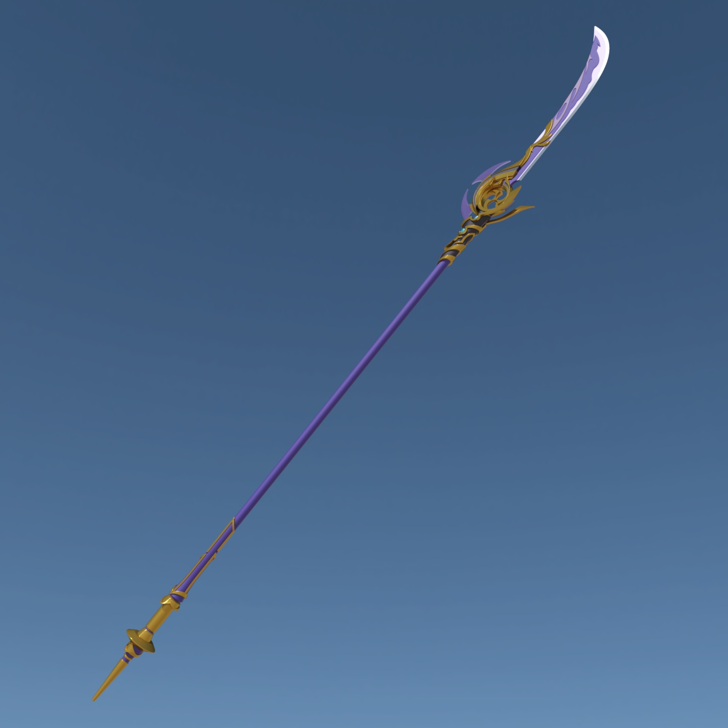 3D file Genshin Impact Engulfing Lightning Naginata spear polearm ...