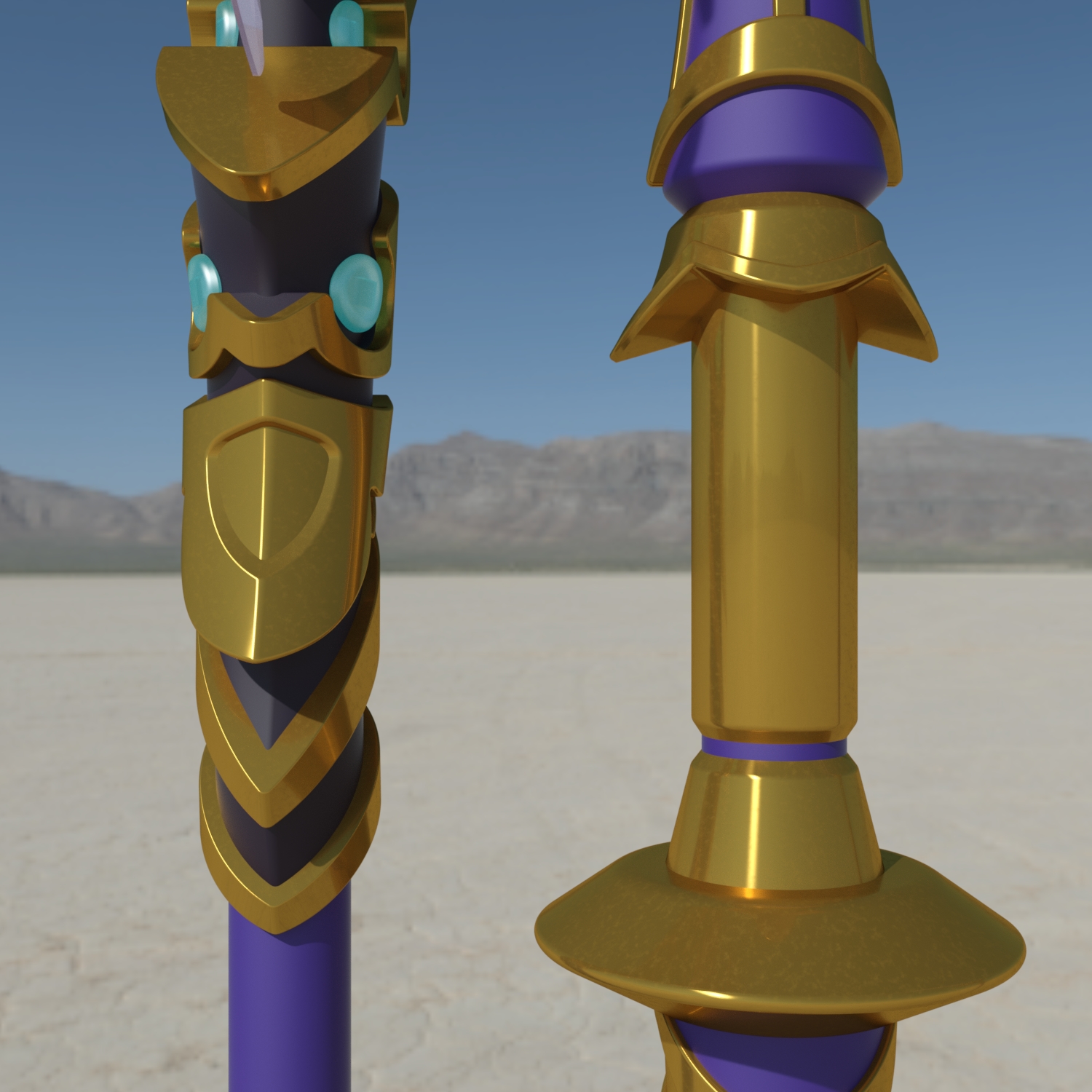 3D file Genshin Impact Engulfing Lightning Naginata spear polearm ...