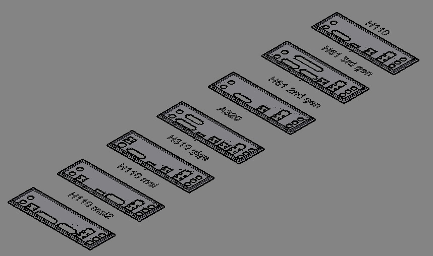 🔙 Mother Board Back Plates・ STL File for ・Cults