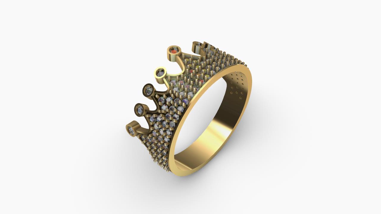 STL file CROWN RING 3D printing model 2021 👑 ・3D printer design to ...