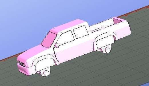 Free STL file Pick up truck/Technical 1/100 scale ⛏️ ・3D print design ...