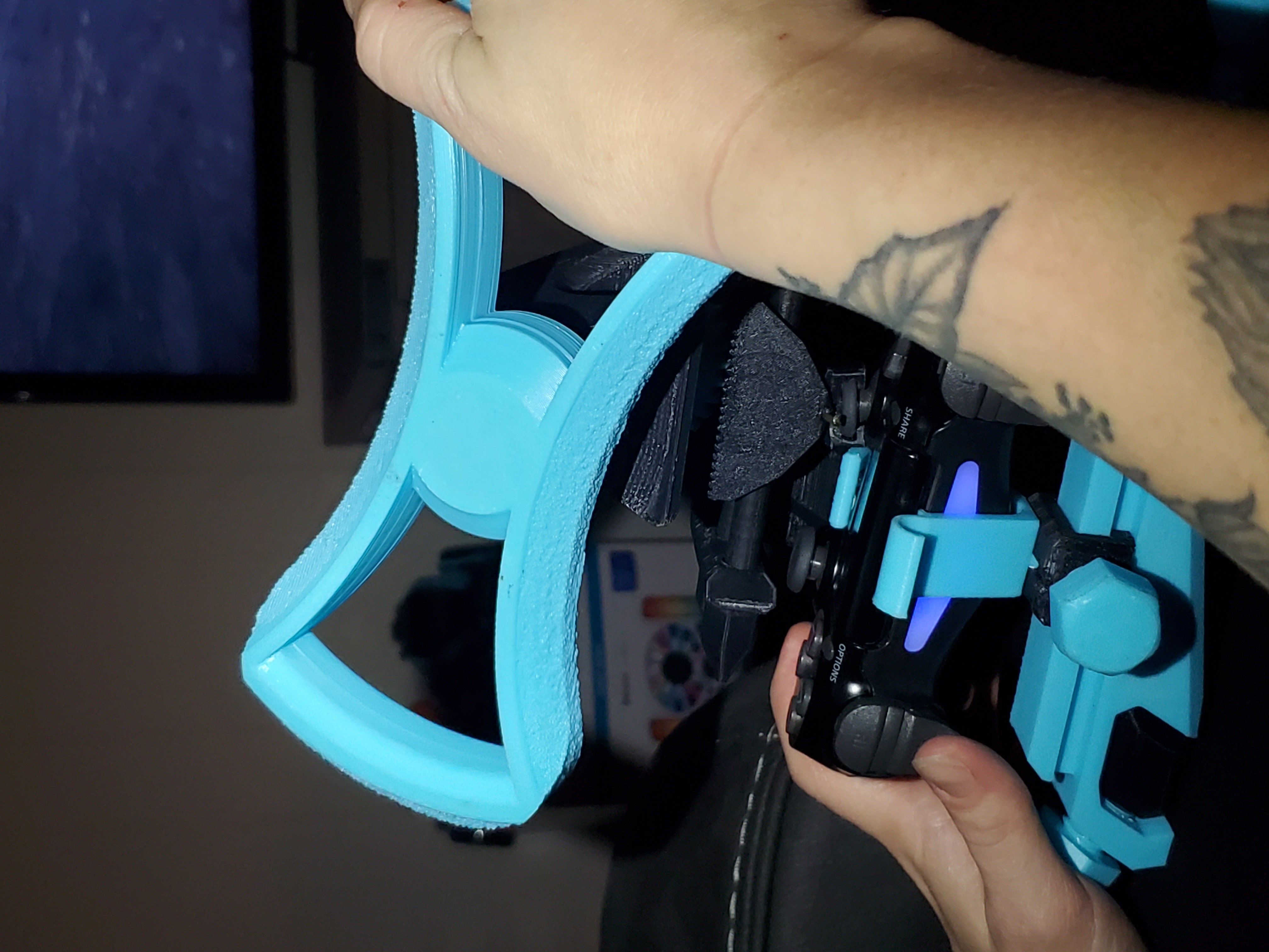 STL file Fully mechanical wheel for ps4 (gas pedal and brake soon) 🛞 ...