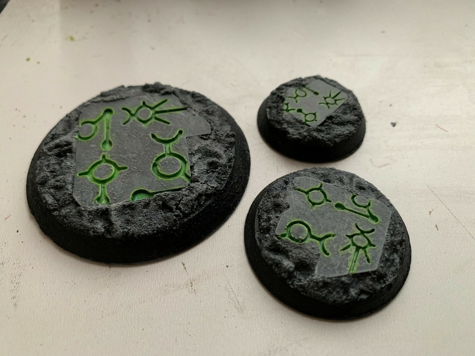 🎲 necron bases 32mm 40mm 60mm・ OBJ File for ・Cults