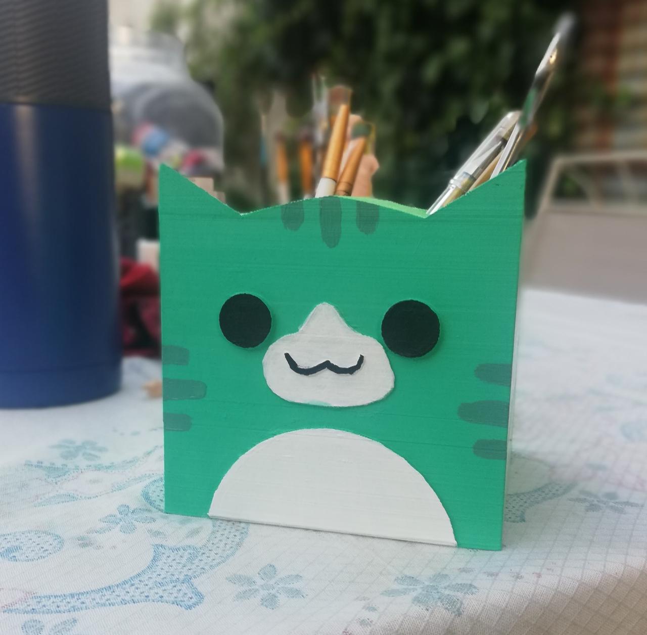 STL file Geometry dash cat pencil 💨 ・3D printer model to download・Cults
