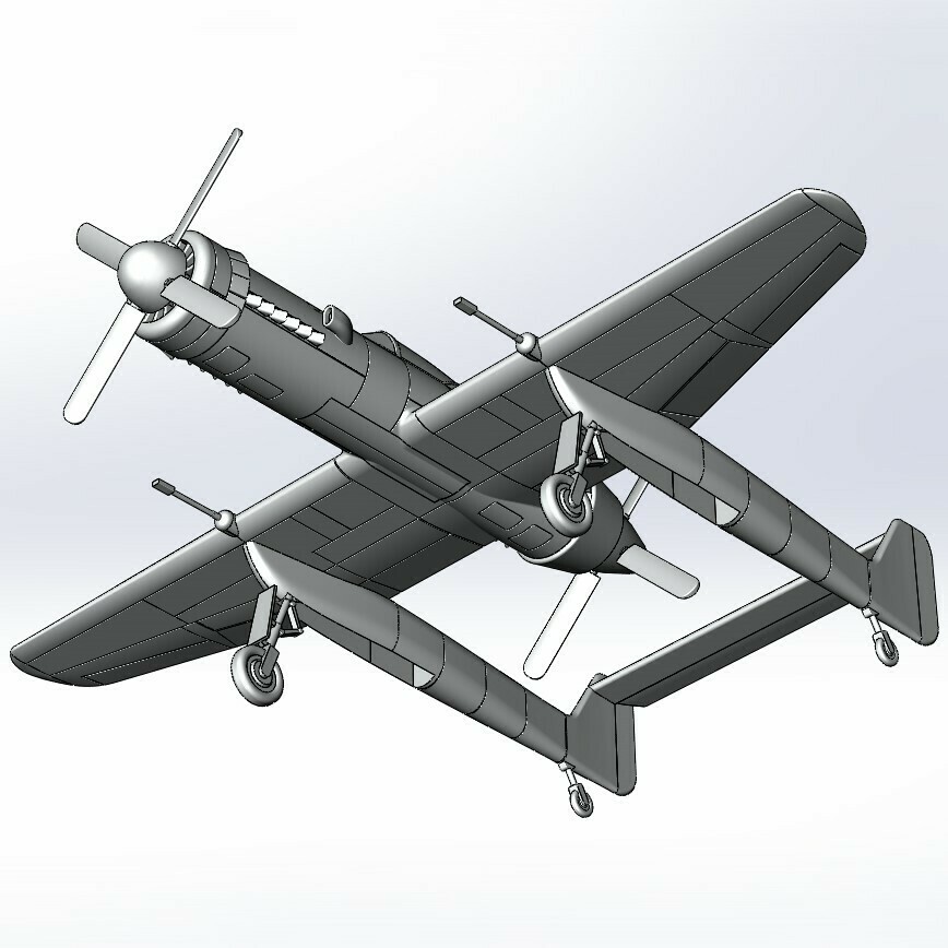 ️ Junkers Ju EF.112 (1:72) - LUFT 46・ STL File for ・Cults