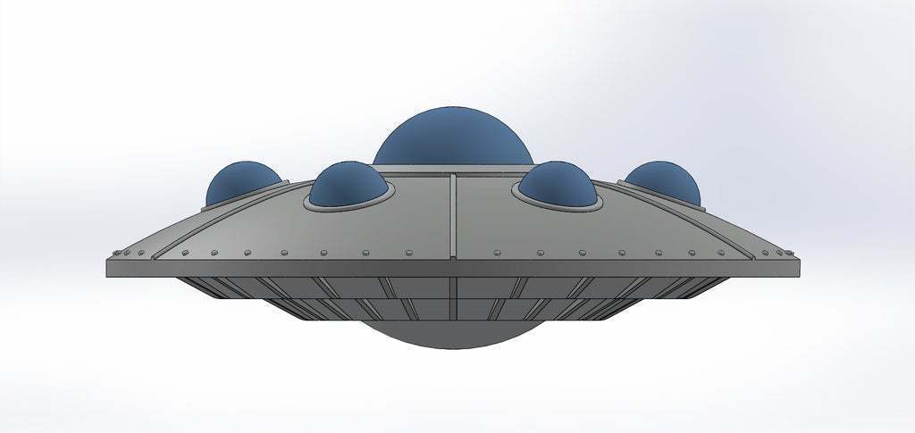 🛸 retro UFO 2 (flying sauser)・Free STL File for ・Cults
