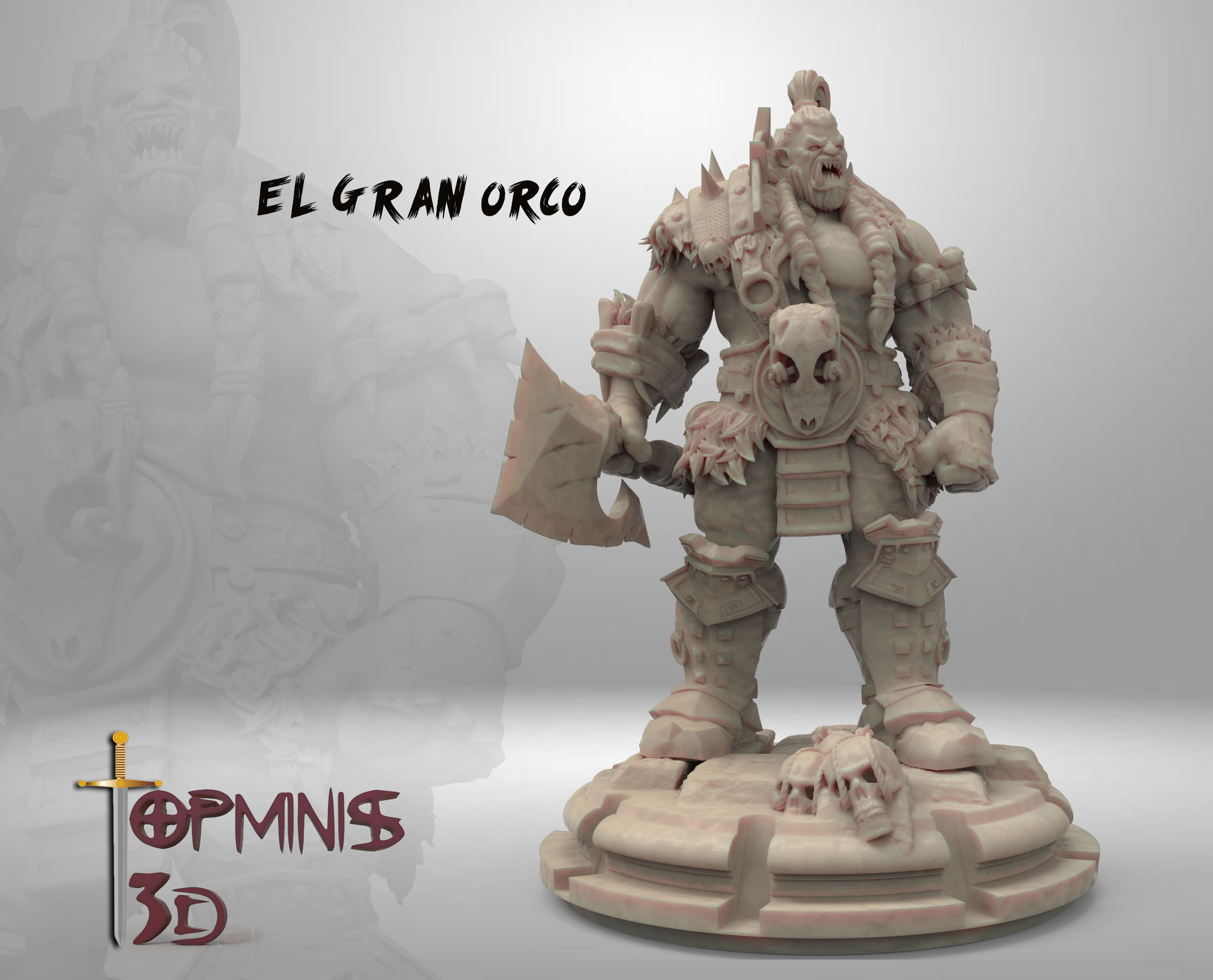 STL file ORC FOR WARHAMMER AND D&D ⚔ ・3D printer design to download・Cults
