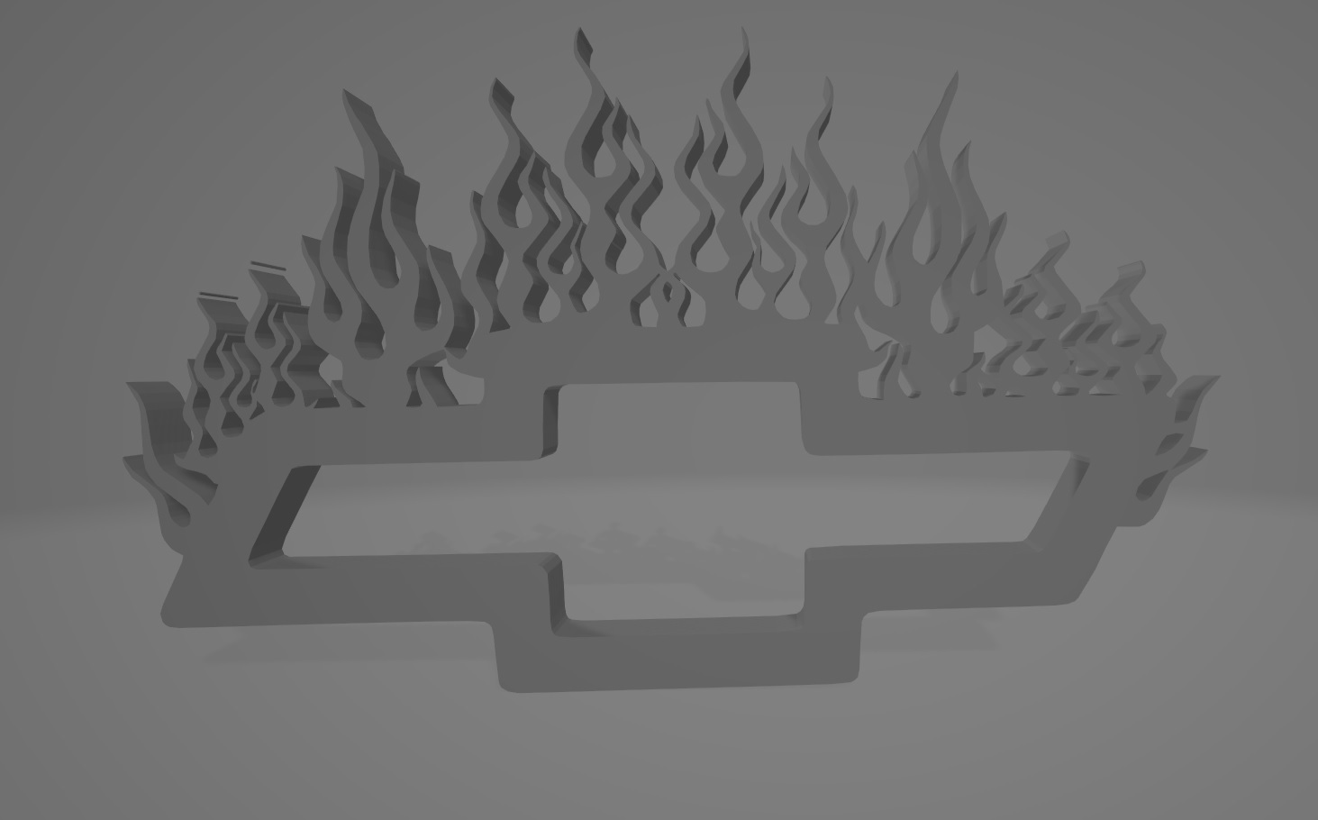 🚙 Chevrolet logo with flames・ STL File for ・Cults
