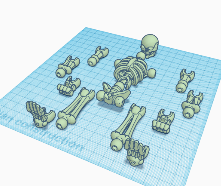 STL file skeleton articulated functionalnal STL 💀 ・3D printer design to ...