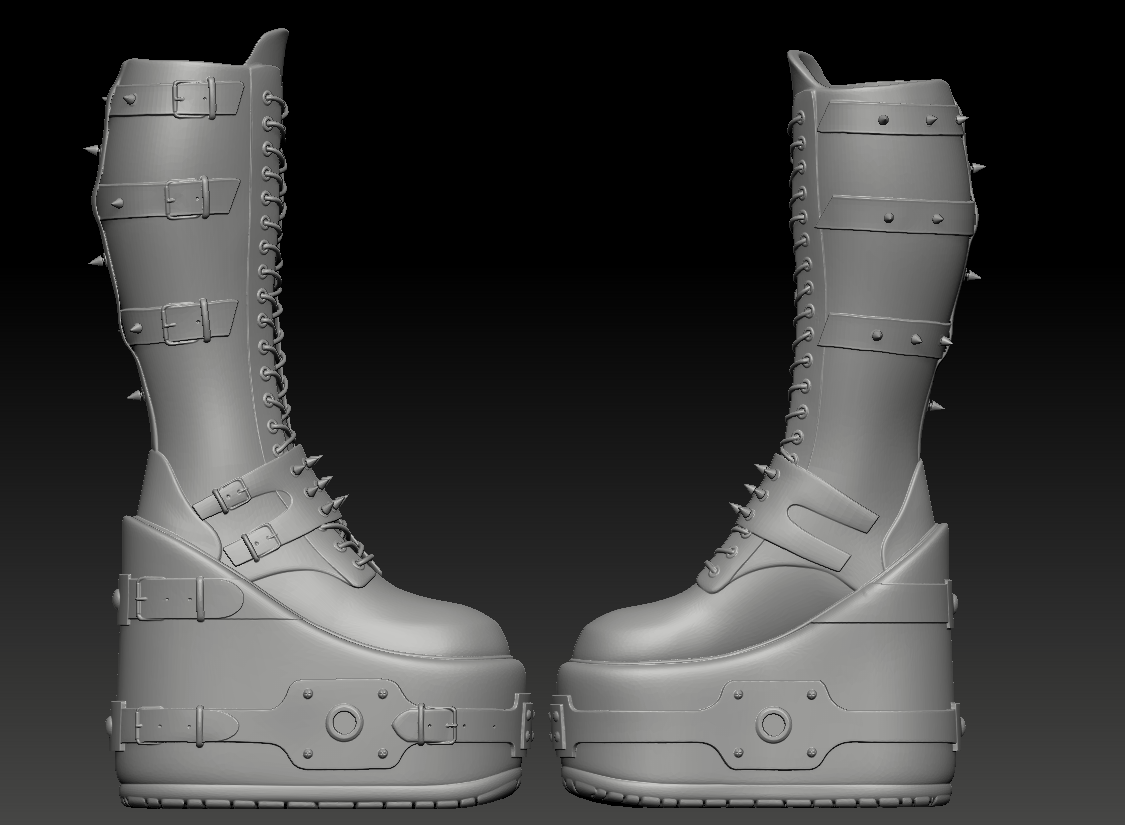 STL file gothic boots 🦶 (OBJ)・Design to download and 3D print・Cults