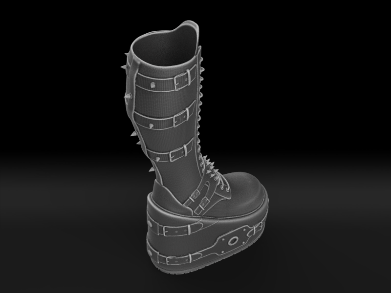 STL file gothic boots 🦶 (OBJ)・Design to download and 3D print・Cults