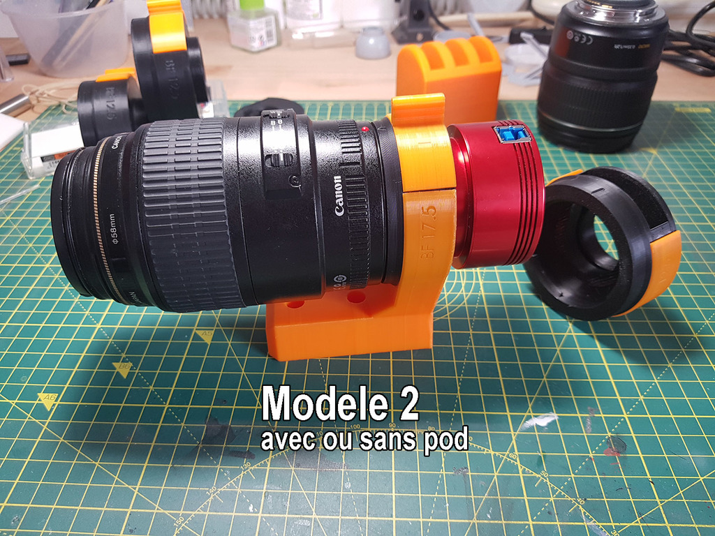 Free 3D file Adapter with filter holder for Canon lenses and ZWO ASI ...