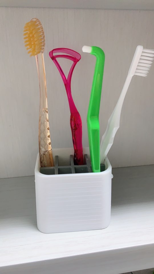 Free STL file Tooth brush holder with drainage hole 🦷 ・3D print object ...