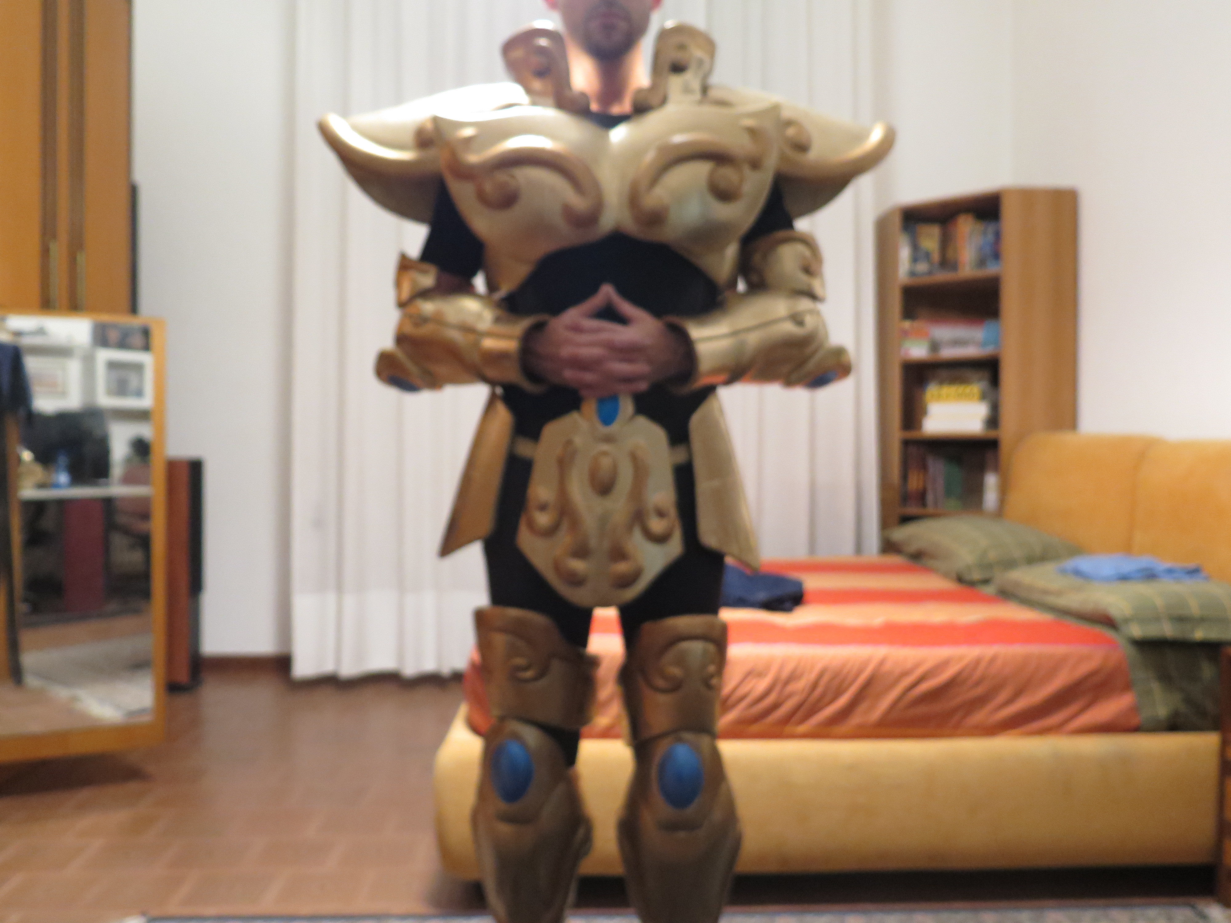 OBJ file GOLD MITHCLOTH AIOLIA NO LEO wearable cosplay. ♌ ・Template to ...