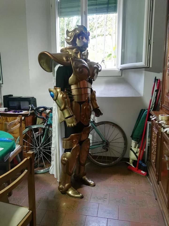 OBJ file GOLD MITHCLOTH AIOLIA NO LEO wearable cosplay. ♌ ・Template to ...