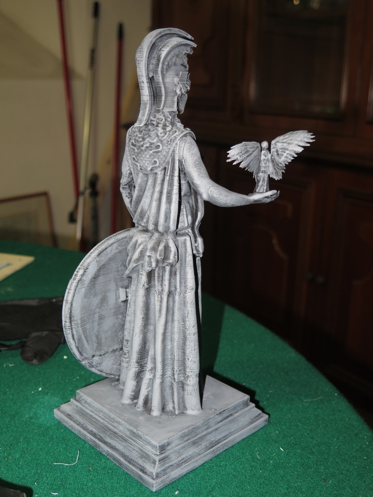OBJ file Athena statue for dioramas and mithcloth 👫・3D printing idea to ...