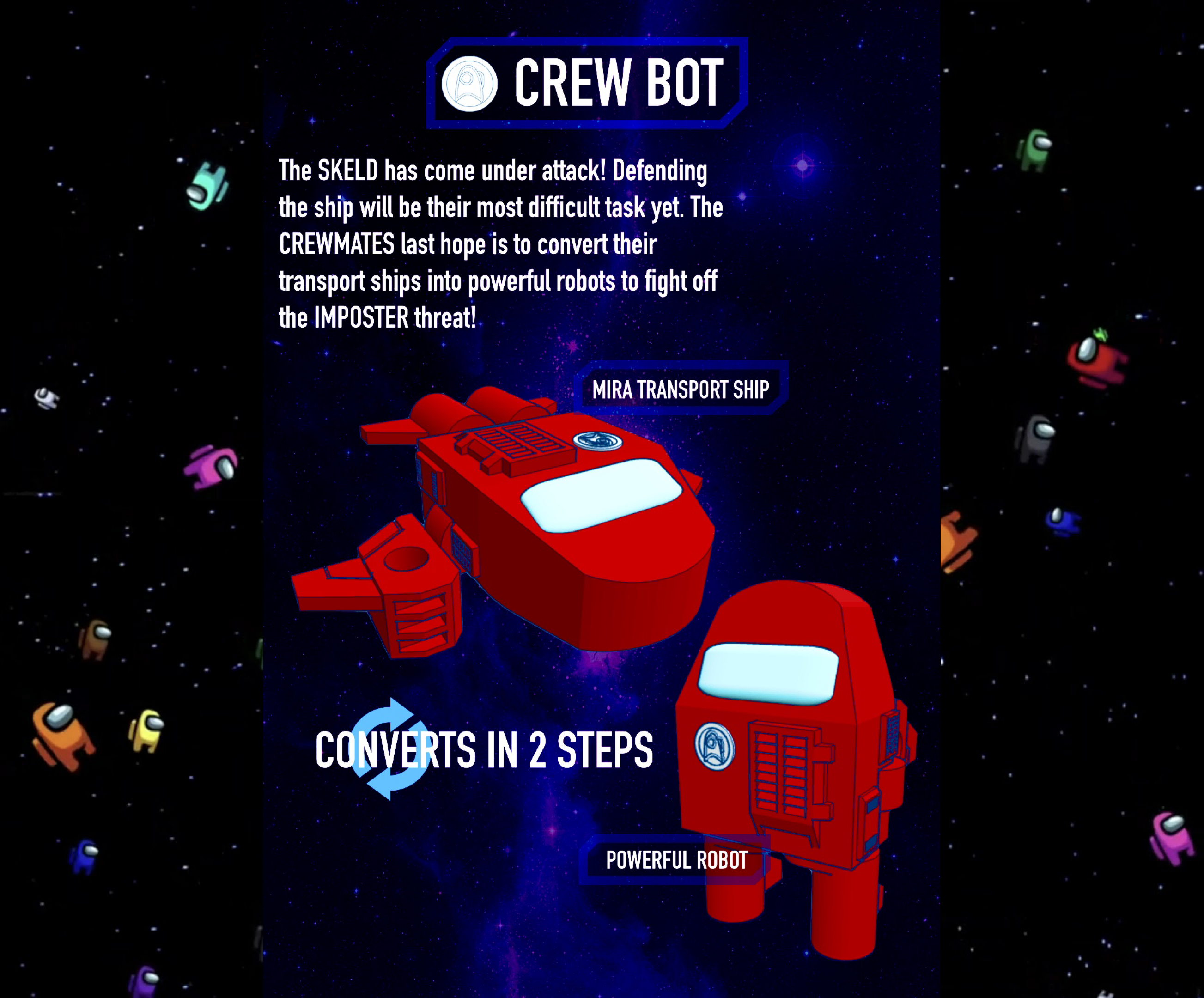 🆓 Among Us TRANSFORMER [FREE]・Free STL File for ・Cults