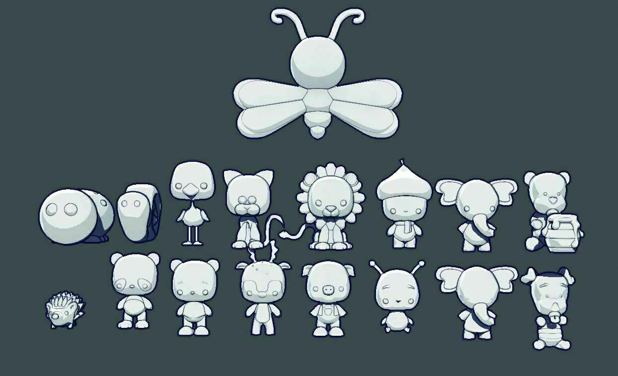 STL file Cute Characters 🍰 ・3D printer design to download・Cults