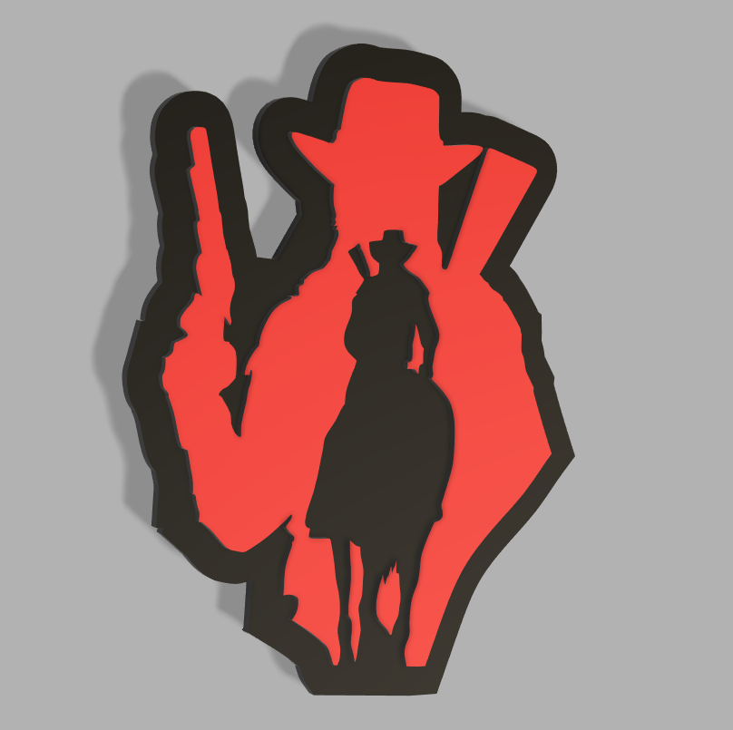 Free STL file red dead redemption Sign 😵 ・3D printing idea to download ...