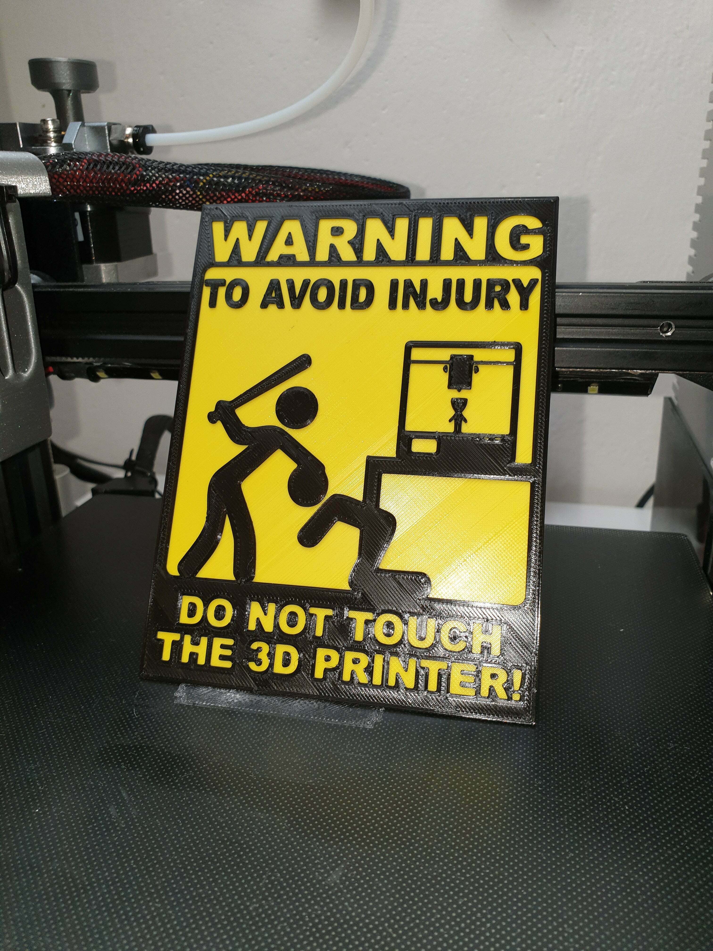 ⚠️ Warning Sign, Do Not Touch The 3D Printer!・ STL File for ・Cults