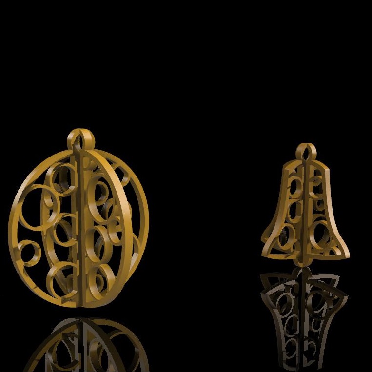 STL file Christmas ornament. Bells and Balls Chritsmas 🎄 ・3D printer ...
