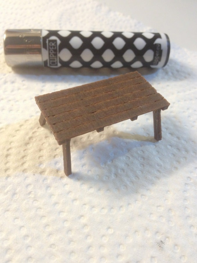 Free STL file wood Picnic Table - scale model 🪵 ・Design to download and ...