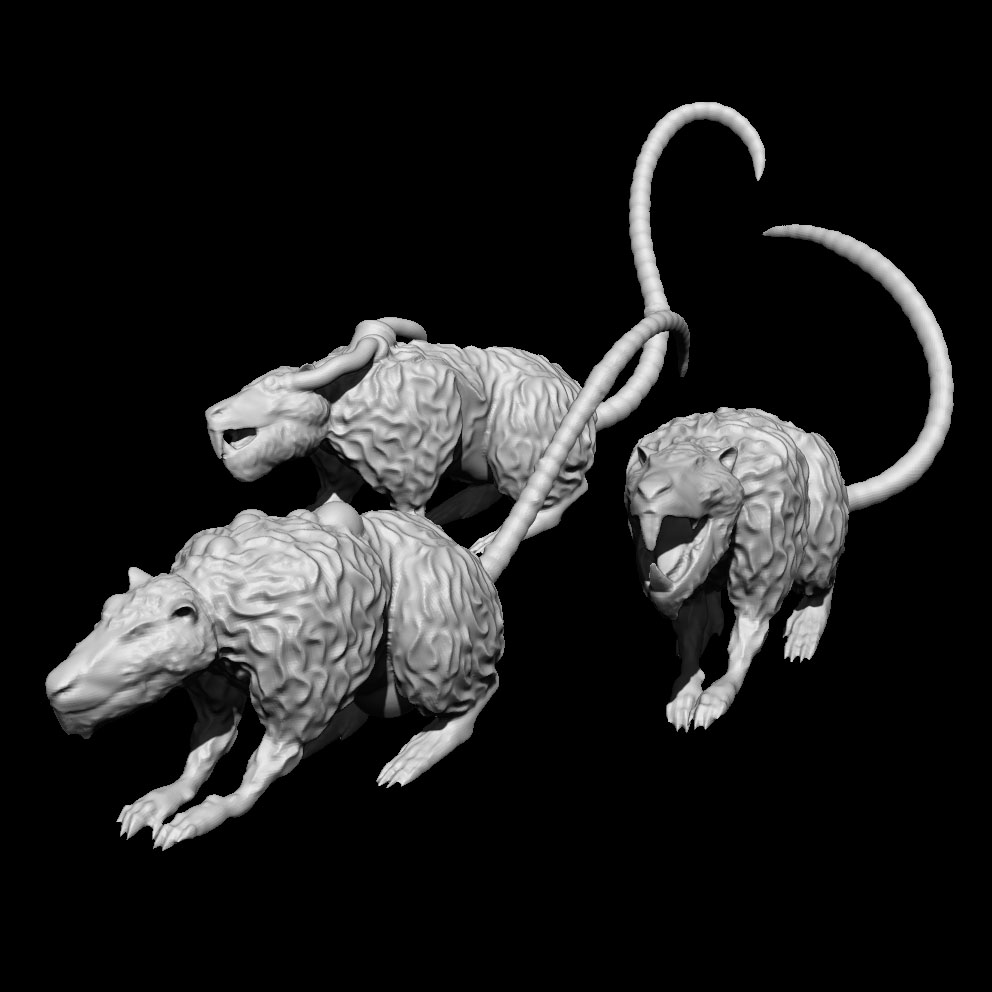 🐀 giant rats・Free STL File for 3D printing・Cults