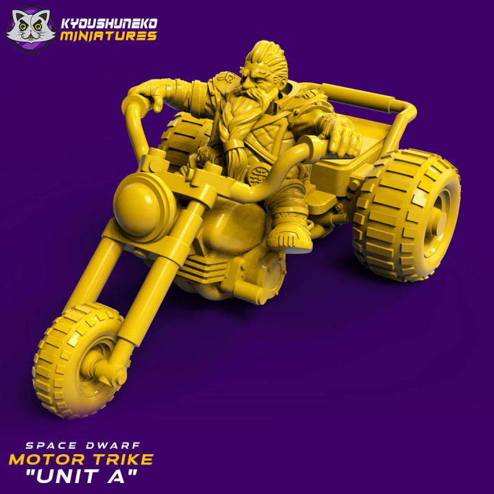 STL file space dwarf motor trike 🛰 ・3D print design to download・Cults