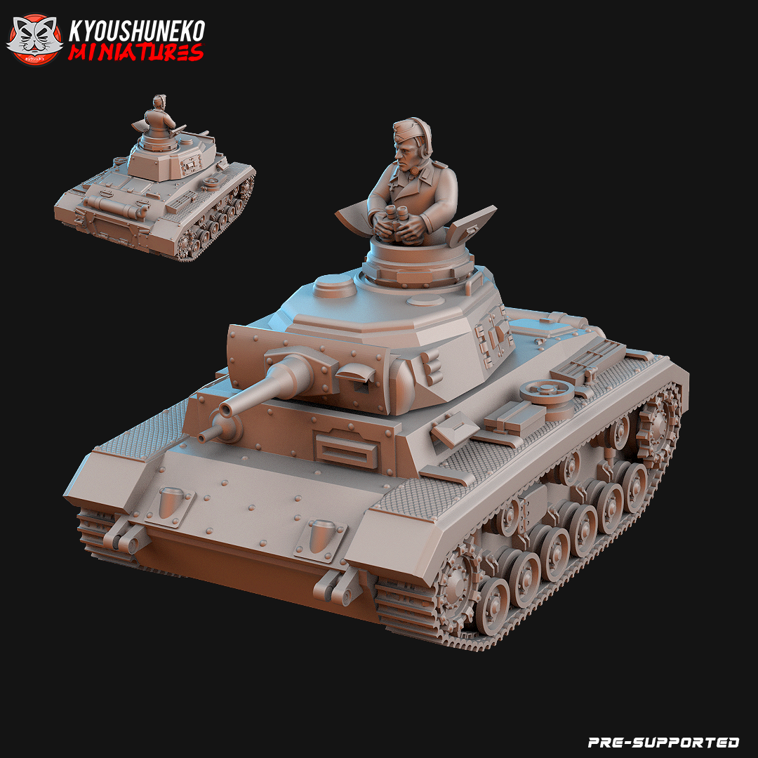 STL file german panzer iii tank 🪖 ・3D printer model to download・Cults