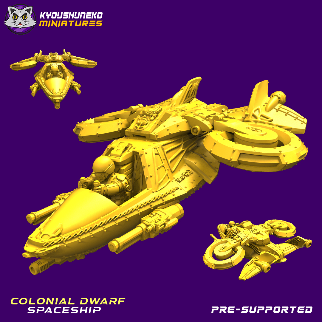 STL file colonial space dwarf spaceship 🛰 ・Design to download and 3D ...