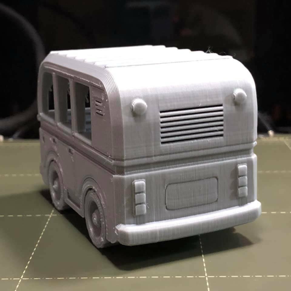 Free STL file Cartoon Retro Kombi Van (Print-in-Place) 🚐 ・3D printable ...