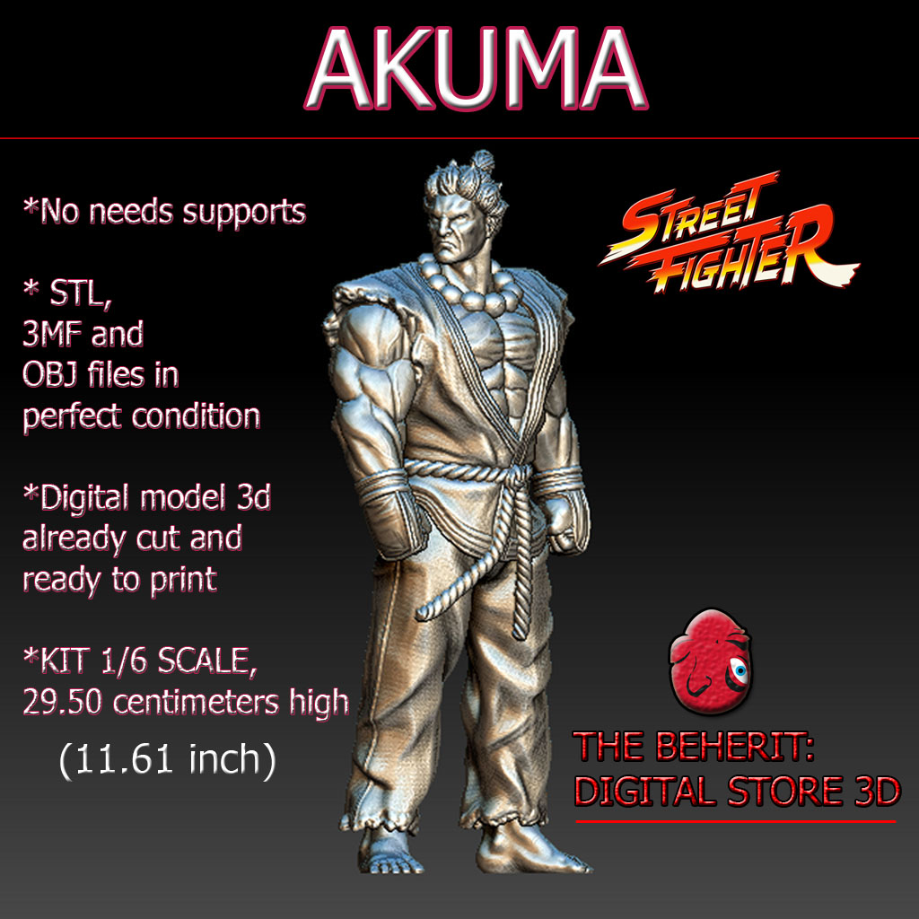 Archivo STL gratis Akuma// Street Fighter 👫・Diseño imprimible en 3D ...