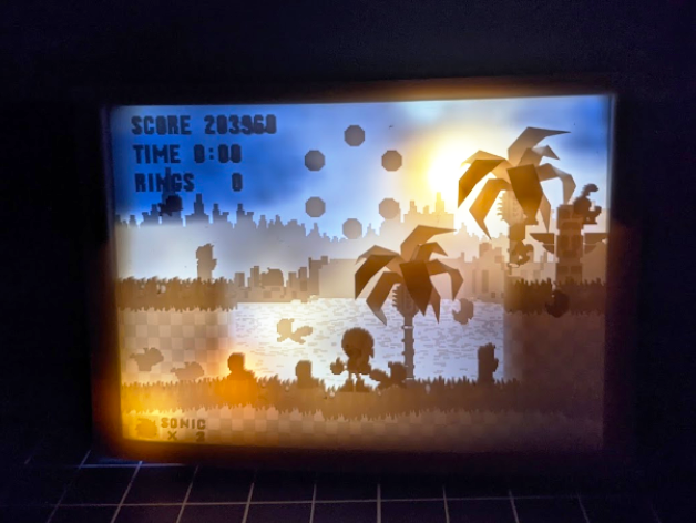 🦔 Sonic The Hedgehog Lithophane・Free STL File for ・Cults