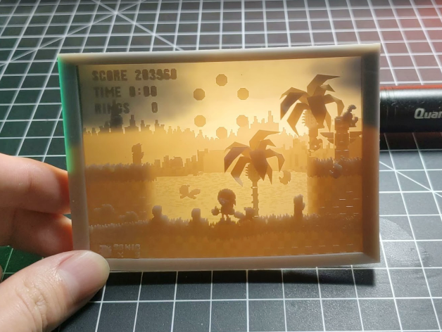 🦔 Sonic The Hedgehog Lithophane・Free STL File for ・Cults