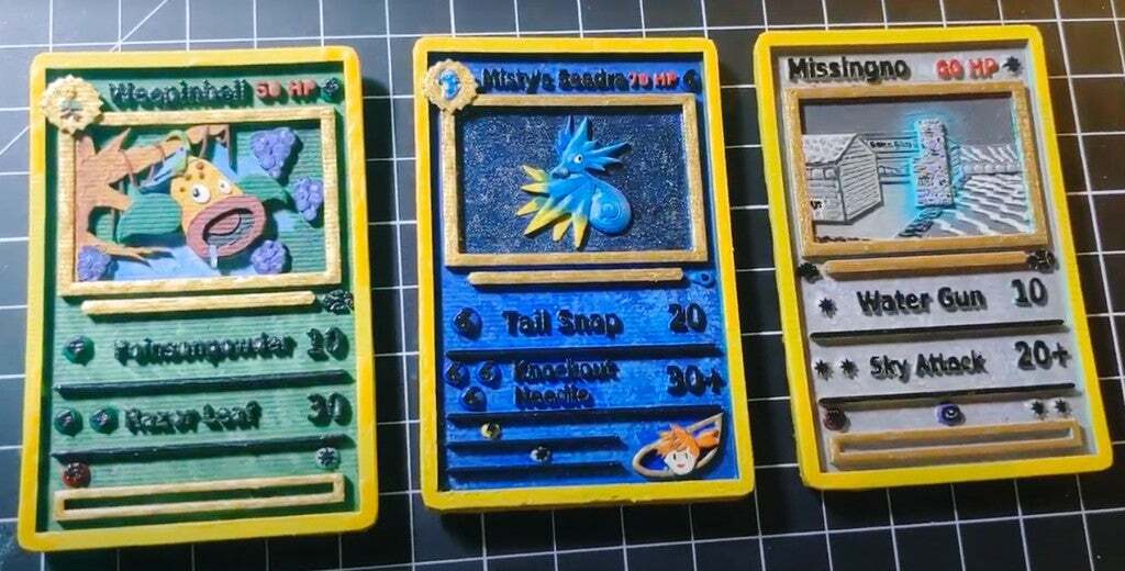 🐉 3D Printable Pokemon Cards (Part 3)・Free STL File for ・Cults