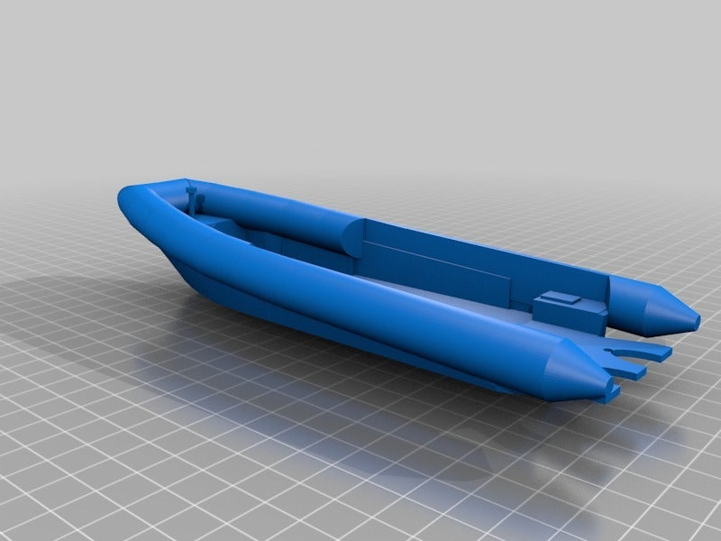 🛥️ Rigid Hull Inflatable Boat - 1/50ème・Free STL File for ・Cults