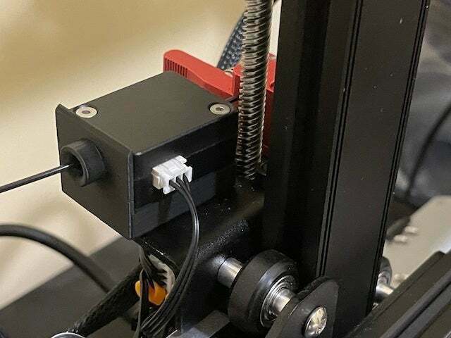 Arquivo grátis STL Creality CR-6 SE Filament Runout Sensor Riser for Dual Gear Extruder 🪢 ...