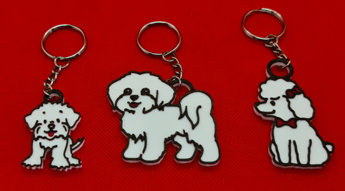 STL file doggie key chains 🔑 ・Template to download and 3D print・Cults