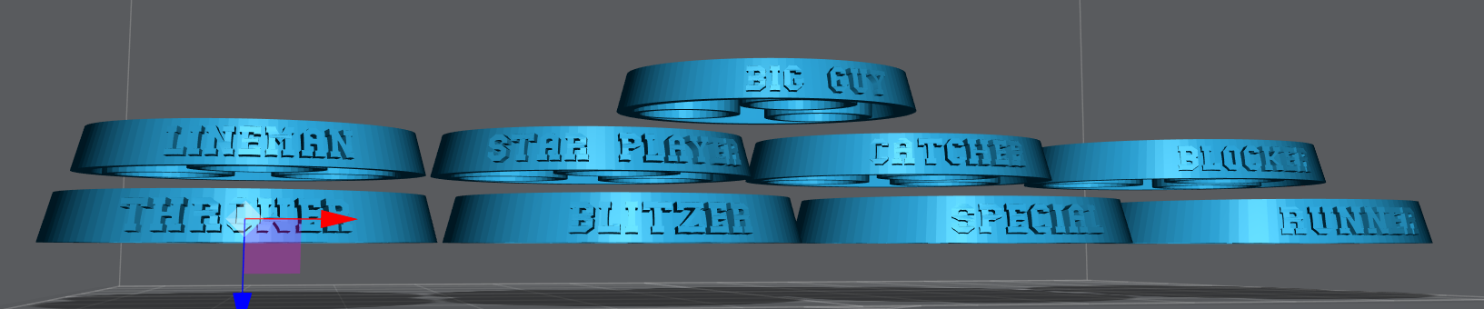 STL file Nameplate all 9 positionals BB 32 mm bases, pre-supported 🎲 ...