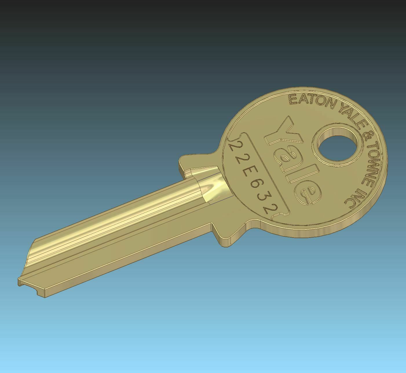 🧷 5-PIN YALE PIN TUMBLER KEY BLANK・ STL File for ・Cults