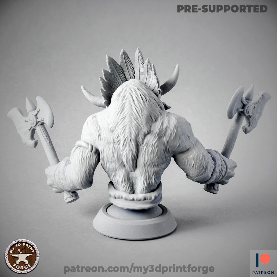 Fichier 3D Chef du clan des Minotaures BUST 👩‍🍳 ・Plan imprimable en 3D ...