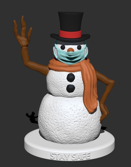 Файл STL Snowman Covid edition - Stay Safe ☃️・3D модель для печати ...