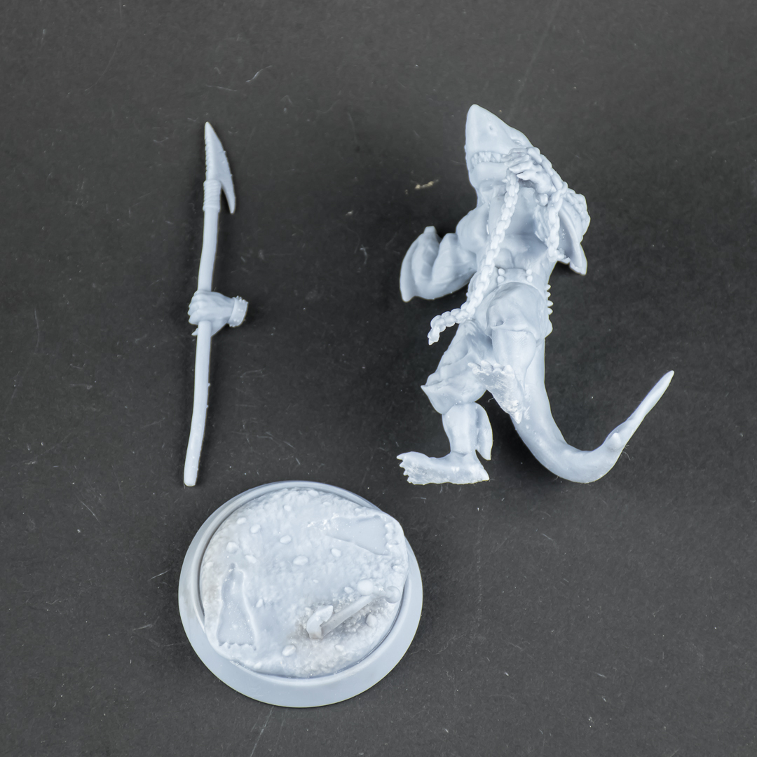 ⚓ Wereshark - Sharkfolk with spear and anchor 32/75 pre-supported・ 3D ...