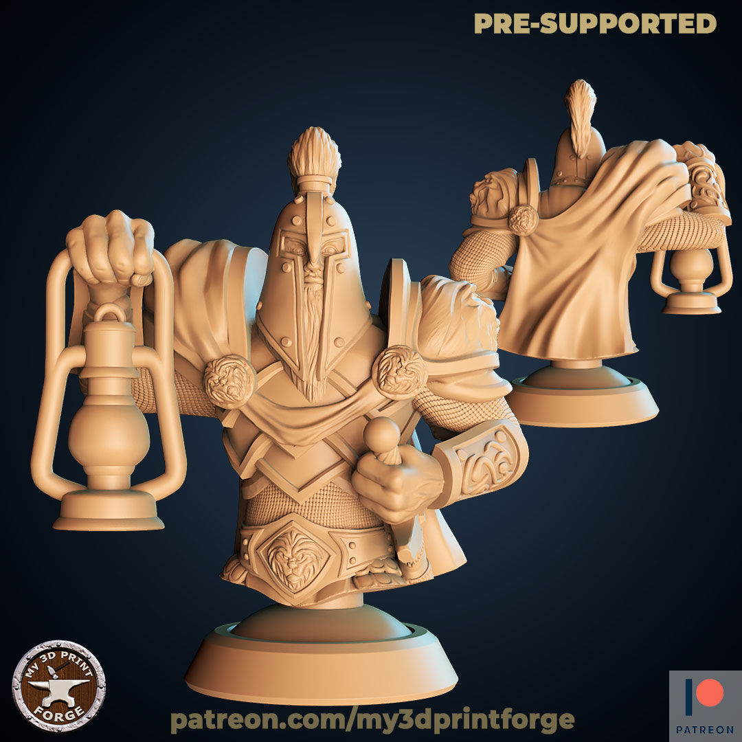 Free 3D file Human Paladin BUST 👤 ・3D printing template to download・Cults