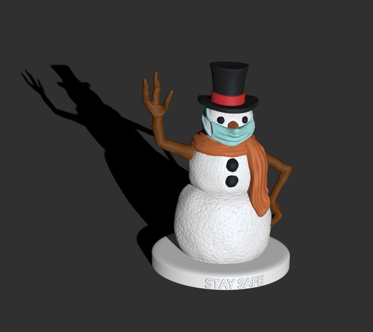 Файл STL Snowman Covid edition - Stay Safe ☃️・3D модель для печати ...