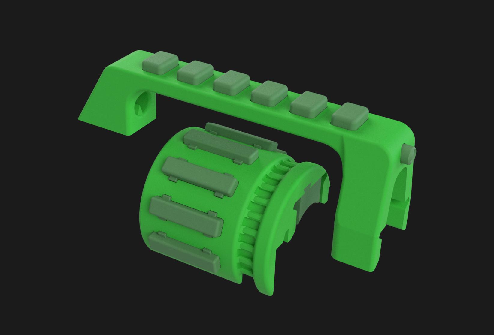 🔩 Bolter Rifle Handle Bar and Revolver Upgrade・ STL File for ・Cults