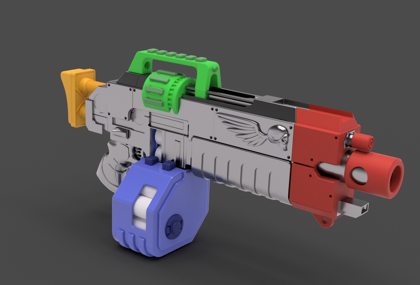 🥁 Bolter Rifle Drum Magazine Upgrade・ STL File for 3D printing・Cults