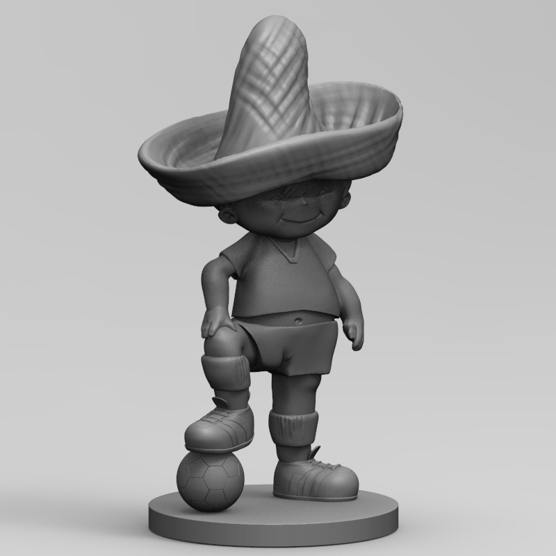 3D file Juanito, the World Cup child 🗺️ ・Model to download and 3D print ...