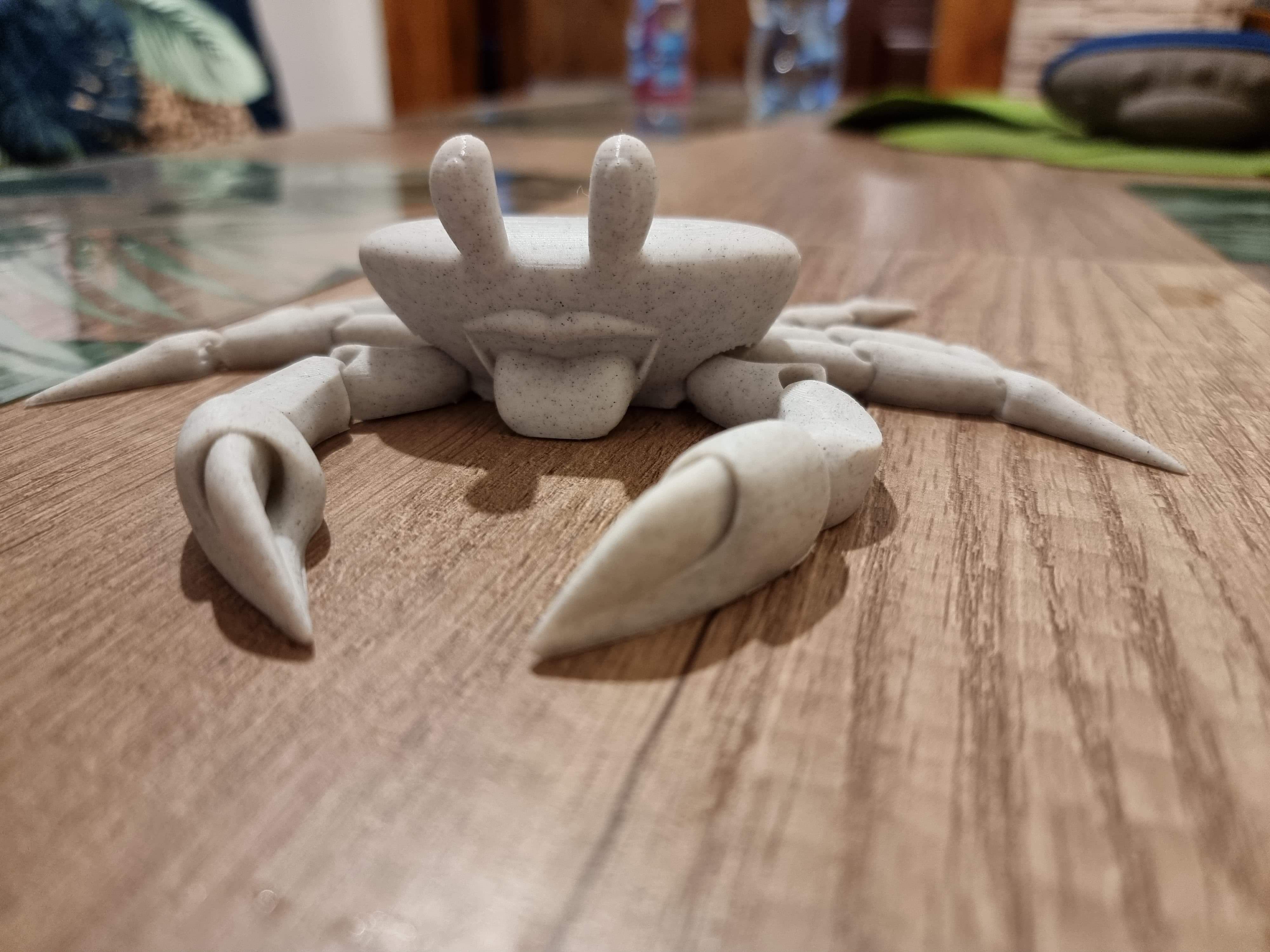 3D print flexi print crab smiling • made with Ender 5・Cults